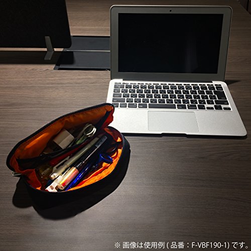 Kokuyo Pen Case, Shellbro, Black x Orange (F-VBF190-1)