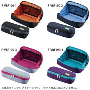 Kokuyo Pen Case, Shellbro, Black x Orange (F-VBF190-1)