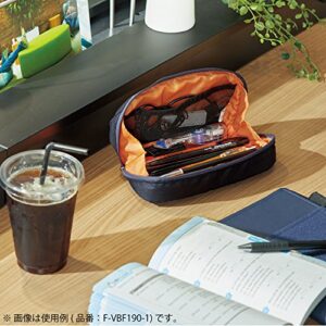 Kokuyo Pen Case, Shellbro, Black x Orange (F-VBF190-1)