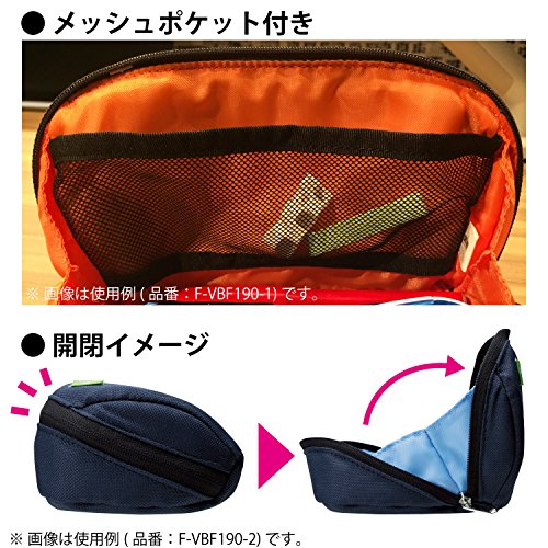 Kokuyo Pen Case, Shellbro, Black x Orange (F-VBF190-1)