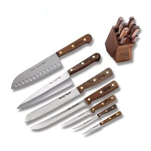 case cutlery nine piece block set walnut ca10249