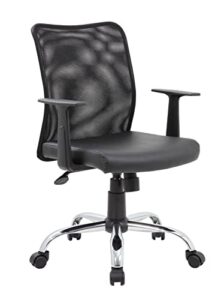 boss office products budget task chair with t-arms, black