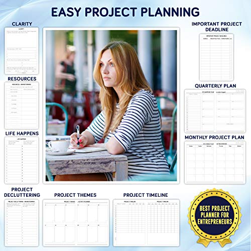 Business Planner Undated for Entrepreneurs! Focus Project Notebook for Productivity! Daily Weekly Self Organizer Planner / Win the Day! Beat Procrastination! Ifocus - A5 work planner