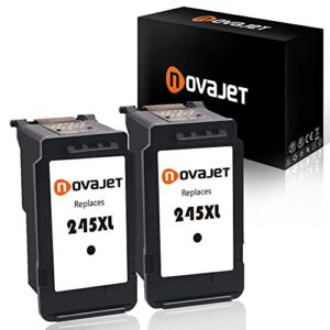 novajet remanufactured pg-245xl 245xl ink cartridge for canon pixma mg2420 mg2520 mg2522 mg2922 mg2920 mx490 ts3120 ts3122 (2 black)