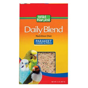 wild harvest daily blend for parakeet, canary, finch & small birds 2lb