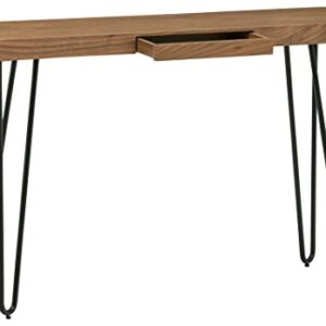 Amazon Brand – Rivet Hairpin Wood and Metal Tall 29.5" Console Bar Table, Walnut and Black