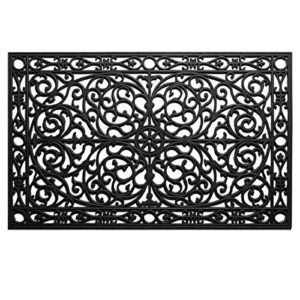 calloway mills 900222436 gatsby rubber doormat 2' x 3' black