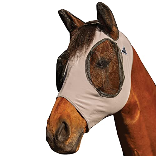 Professional's Choice Comfort-Fit Cob Fly Mask - Charcoal Pattern - Maximum Protection and Comfort for Your Horse