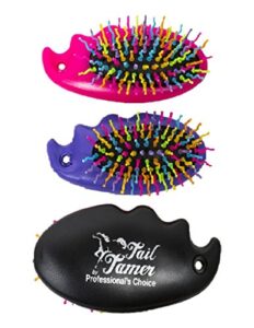 tail tamer mini rainbow mane brush