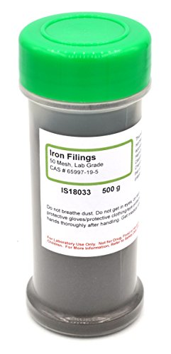 Coarse Iron Filings, 1.1lb (500g), Laboratory-Grade, Made in USA and MSDS Available - The Curated Chemical Collection