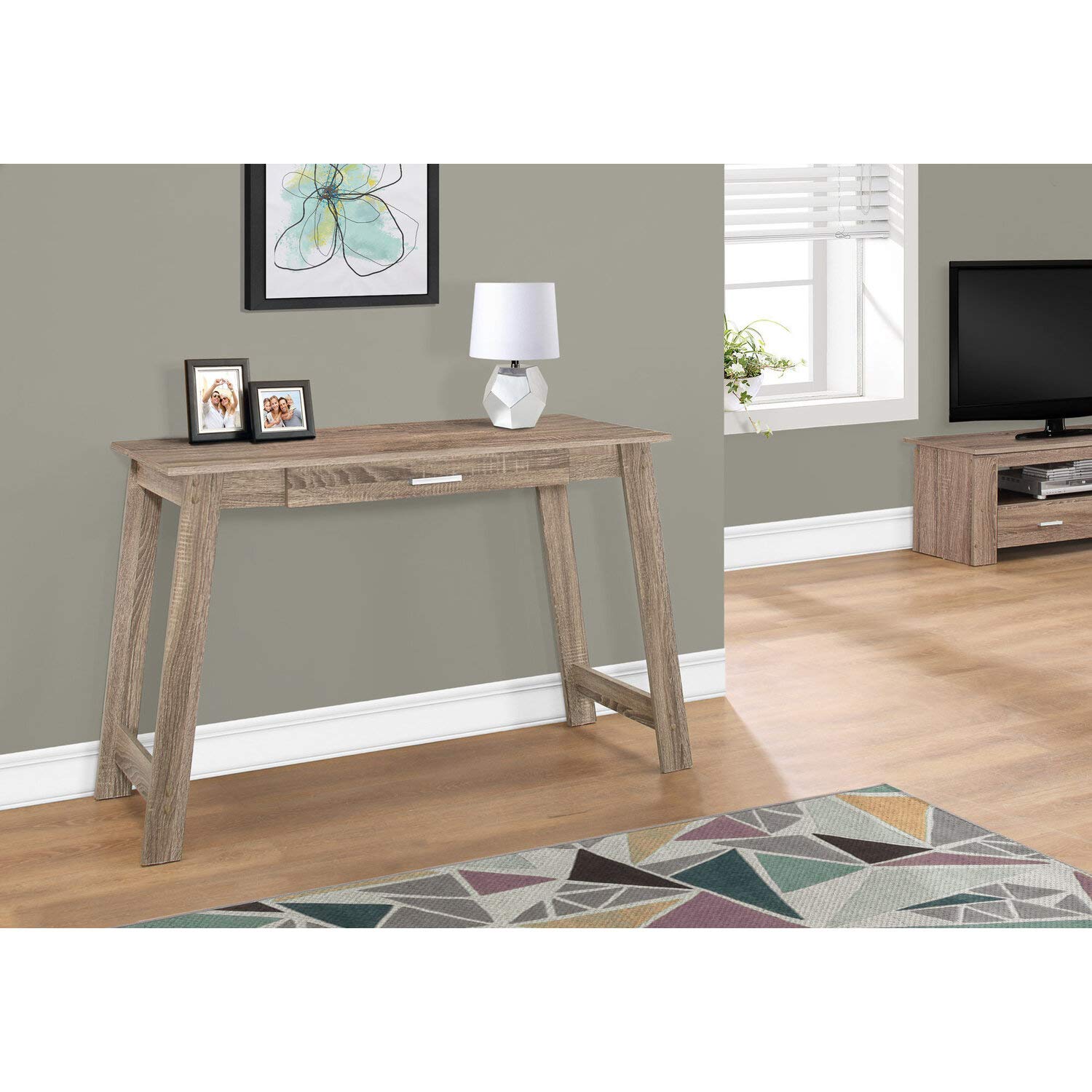 Monarch Specialties Computer Desk with a drawer Dark Taupe 42"L