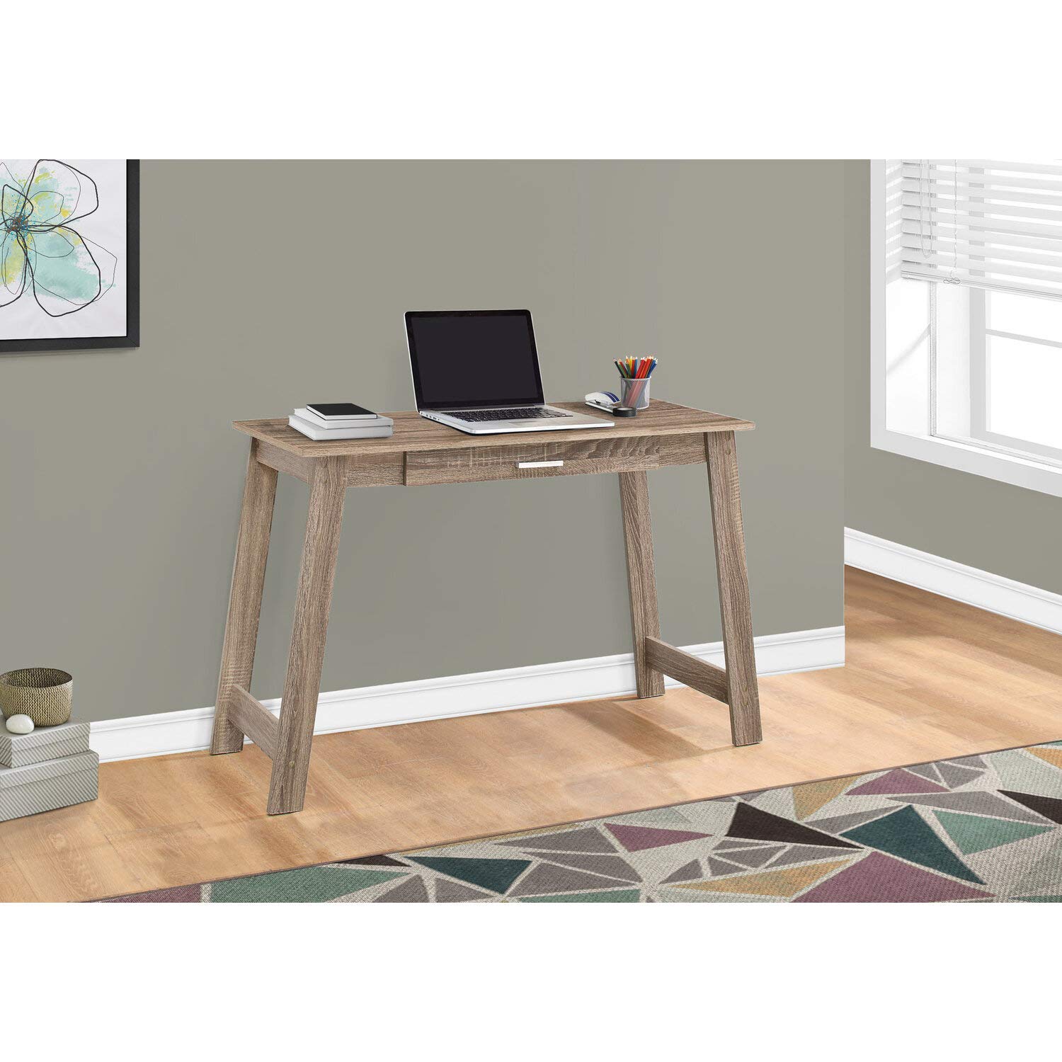 Monarch Specialties Computer Desk with a drawer Dark Taupe 42"L