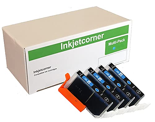 Inkjetcorner Compatible Ink Cartridges Replacement for CLI-226 for use with iX6520 MG5120 MG5220 MG5320 MX882 MX892 (Cyan, 4-Pack)