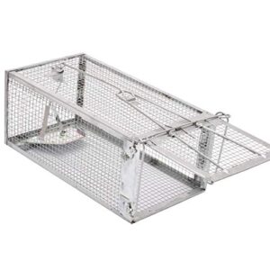 kensizer humane rat trap, chipmunk rodent trap that work for indoor and outdoor small animal - mouse voles hamsters live cage catch and release