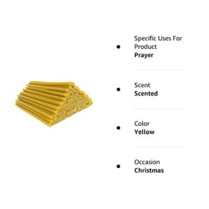 Natural Pure Beeswax Candles Organic Honey Eco Candles in Gift Box (Natural Cotton Wicks, Dripless, Smokeless, Not Taper, Not Ear Candles) (Yellow, 6.3 Inches (16 cm) 120pcs)