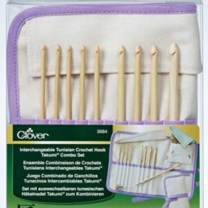 Clover Interchangeable Tunisian Crochet Hook "Takumi" Combo Set