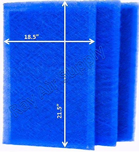 RAYAIR SUPPLY 20x24 StratosAire Air Cleaner Replacement Filter Pads 20x24 Refills (3 Pack) Blue