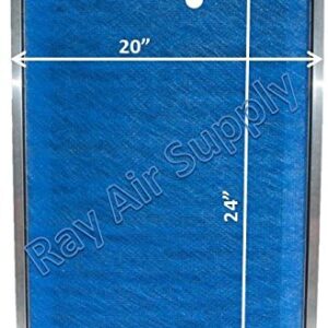 RAYAIR SUPPLY 20x24 StratosAire Air Cleaner Replacement Filter Pads 20x24 Refills (3 Pack) Blue