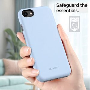 TEAM LUXURY iPhone SE Case 2022/2020, iPhone 8/7 Case, [Ultra Impact Resist] Shockproof Rugged Protective Case for Apple iPhone SE/8/7 Phone Case Cover 4.7", (Serenity Blue/Gray)