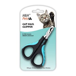 h&h pets nail clippers series - for cats and dogs - razor sharp blades sturdy non slip handles - dog accessories professional at home grooming - stainless steel - dog nail trimmers - xs (cats & birds)