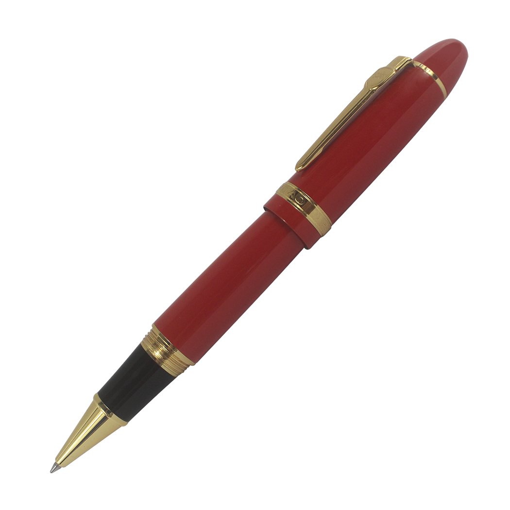 zoohot Jinhao 159 Red Rollerball Pen Heavy Big Pen Gold Trim