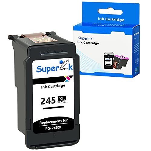 SuperInk Remanufactured 245XL Ink Cartridge Compatible for Canon PG-245XL for PIXMA MG2520 MG2920 MG2922 MG2924 MG2420 MG2522 MG2525 MG3020 MG2555 MX490 MX492 Printer (1 Pack, Black)