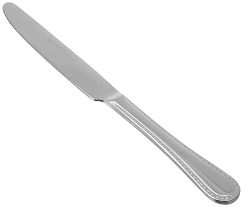 Amazon Basics Stainless Steel Dinner Knives with Pearled Edge, Pack of 12, Silver