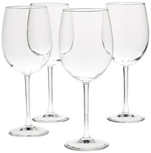 amazon basics all-purpose wine glasses, 19-ounce, set of 4, clear