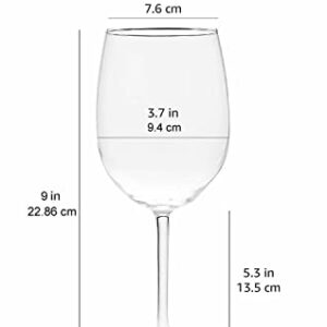 Amazon Basics All-Purpose Wine Glasses, 19-Ounce, Set of 4, Clear