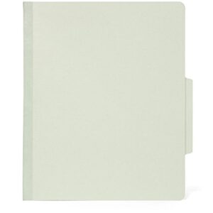 10 Letter Size Gray Green Classification Folders - 2 Divider - 2 Inch Tyvek Expansions - Durable 2 Prongs Designed to Organize Standard Medical Files, Office Reports - Letter Size, Green, 10 Pack