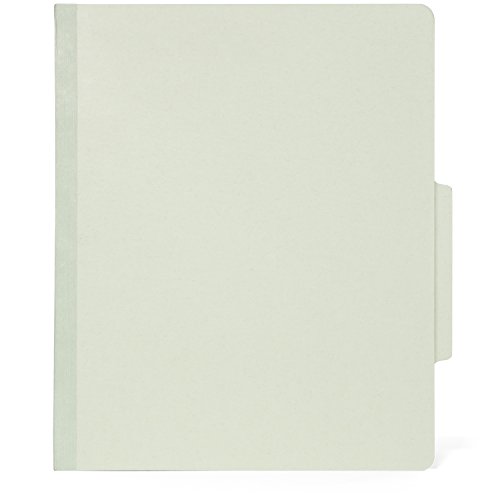 10 Letter Size Gray Green Classification Folders - 2 Divider - 2 Inch Tyvek Expansions - Durable 2 Prongs Designed to Organize Standard Medical Files, Office Reports - Letter Size, Green, 10 Pack