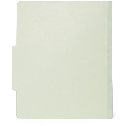 10 Letter Size Gray Green Classification Folders - 2 Divider - 2 Inch Tyvek Expansions - Durable 2 Prongs Designed to Organize Standard Medical Files, Office Reports - Letter Size, Green, 10 Pack