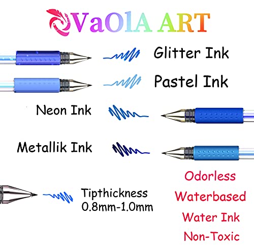 Colored Pens 30 Psc Glitter Gel Pens for Kids Colorful Pens for Spirograph Deluxe Design Set