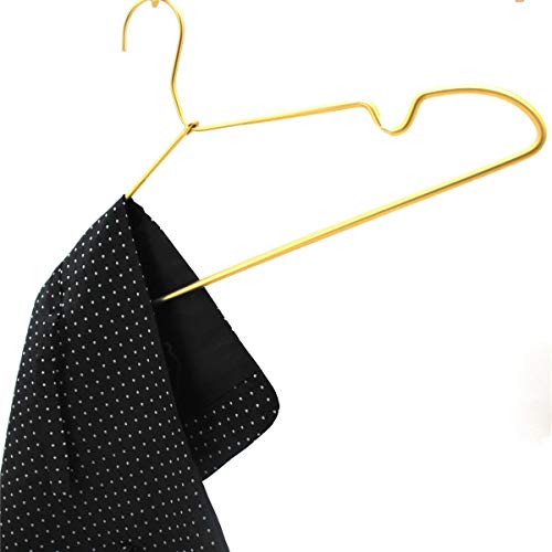 Koobay Clothes Hangers, 16.5" Metal Gold Suit Coat Hanger with PVC Coat Hook Laundry Wire Clothes Shirt Coat Hangers, 30Pack