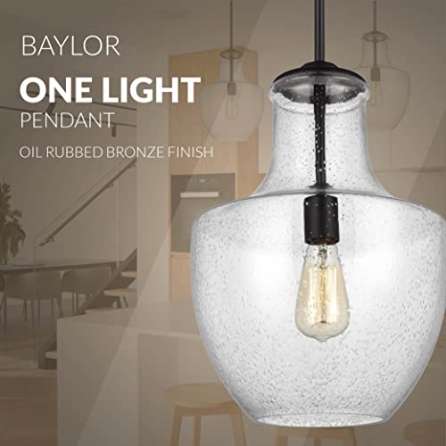 Sea Gull Lighting P1461ORB Baylor One Light Pendant, Oil Rubbed Bronze