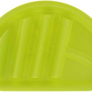 Fiesta Taco Plate by Arrow Home Products, 4 Pack - Each Plate Includes 3 Taco Holders Plus 2 Compartments - BPA Free Plastic, Made in the USA, Dishwasher Safe - Lime Green