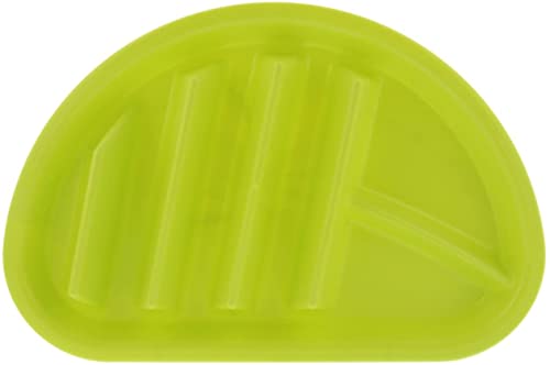 Fiesta Taco Plate by Arrow Home Products, 4 Pack - Each Plate Includes 3 Taco Holders Plus 2 Compartments - BPA Free Plastic, Made in the USA, Dishwasher Safe - Lime Green