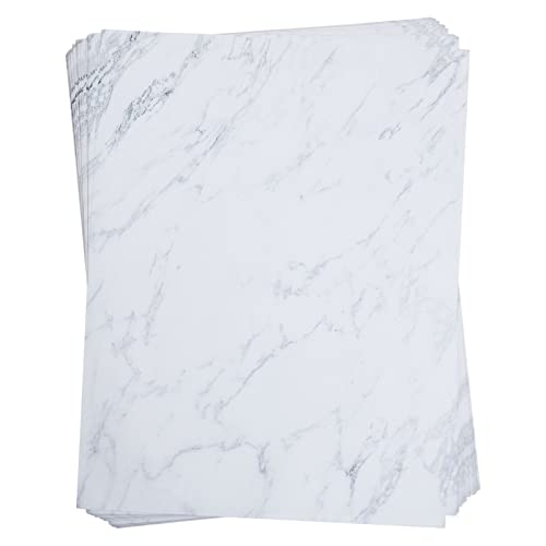 Decorative Marble Paper, Fancy Printer-Friendly Stationery for Resume, Certificate, and Menu (Letter Size, 8.5x11 Inches, 48 Sheets)