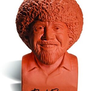 Chia Pet Bob Ross with Seed Pack, Decorative Pottery Planter, Easy to Do and Fun to Grow, Novelty Gift, Perfect for Any Occasion