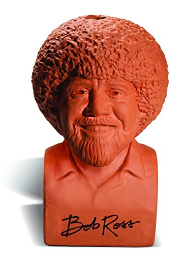 Chia Pet Bob Ross with Seed Pack, Decorative Pottery Planter, Easy to Do and Fun to Grow, Novelty Gift, Perfect for Any Occasion