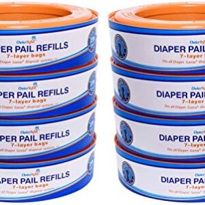 ChoiceRefill Compatible with Diaper Genie Pails, 8-Pack, 2160 count