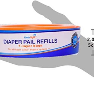 ChoiceRefill Compatible with Diaper Genie Pails, 8-Pack, 2160 count