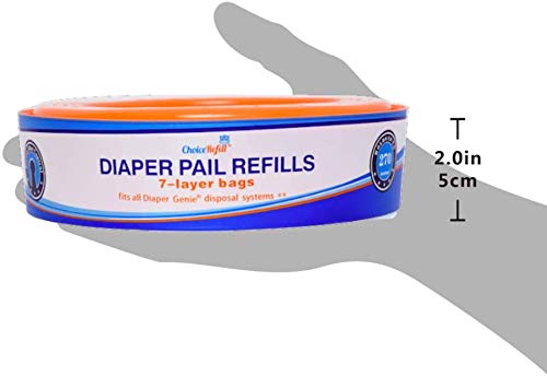 ChoiceRefill Compatible with Diaper Genie Pails, 8-Pack, 2160 count