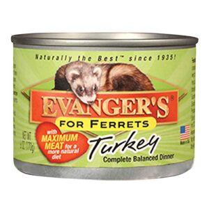 evangers turkey can ferret food (12 pack), one size