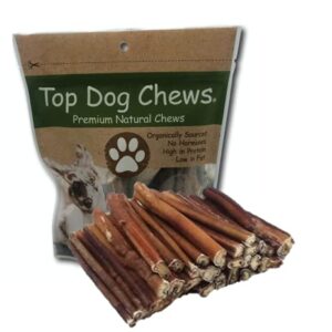 Top Dog Chews - 6" Bully Sticks - All Natural from Free Ranging Beef - 25 Pack