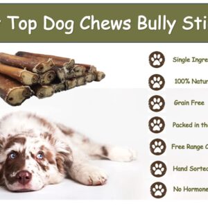 Top Dog Chews - 6" Bully Sticks - All Natural from Free Ranging Beef - 25 Pack