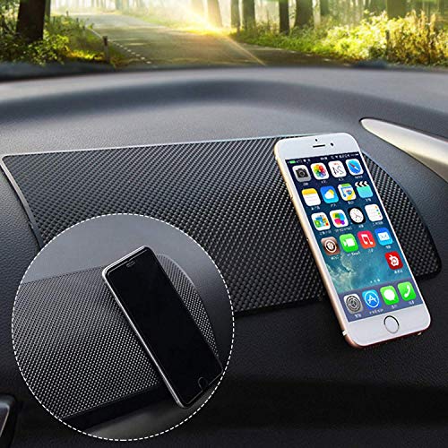 10.6 x 5.9 Inch Car Dashboard Anti Slide Mats Adhesive Pads for Cell Phone, Electronic Devices, Keys, Sunglasses, etc, 1 Pcs