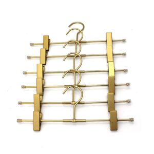 20Pack Koobay 11.8" Gold Aluminium Hangers Stainless Bottom Adjustable Clips Pants Skirt Trousers Clothes Metal Hangers