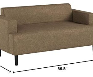 Furinno Simply Home Modern Fabric Sofa Bed, Brown