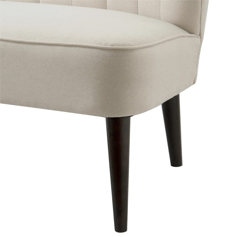 Jennifer Taylor Home Becca Channeled Tufted Settee, Sky Neutral